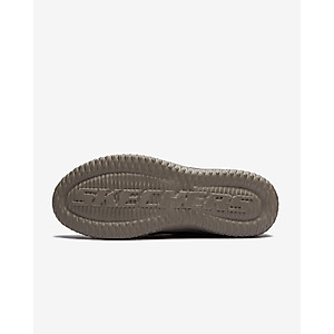 Skechers Men's Delson 3.0-Ezra Leather Bungee Lace Slip On Sneaker, Brown, 10.5