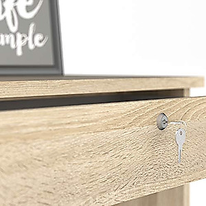 Tvilum, Oak Structure Walden Desk with 5 Drawers