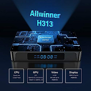 Android TV Box 10.0,X96Q PRO 5G Android TV Box 2GB RAM 16GB ROM Allwinner H313 Quad-Core 64bit with WiFi 2.4GHz USB 3.0 Ultra HD 6K H.265 WiFi Home TV Box