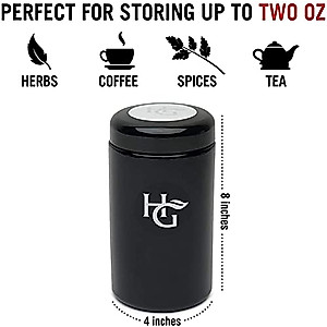 Herb Guard - 2 Oz Airtight Container & Smell Proof Jar (1 Liter) Humidity Pack Keeps Herbs Fresh for Months [3 Pack]