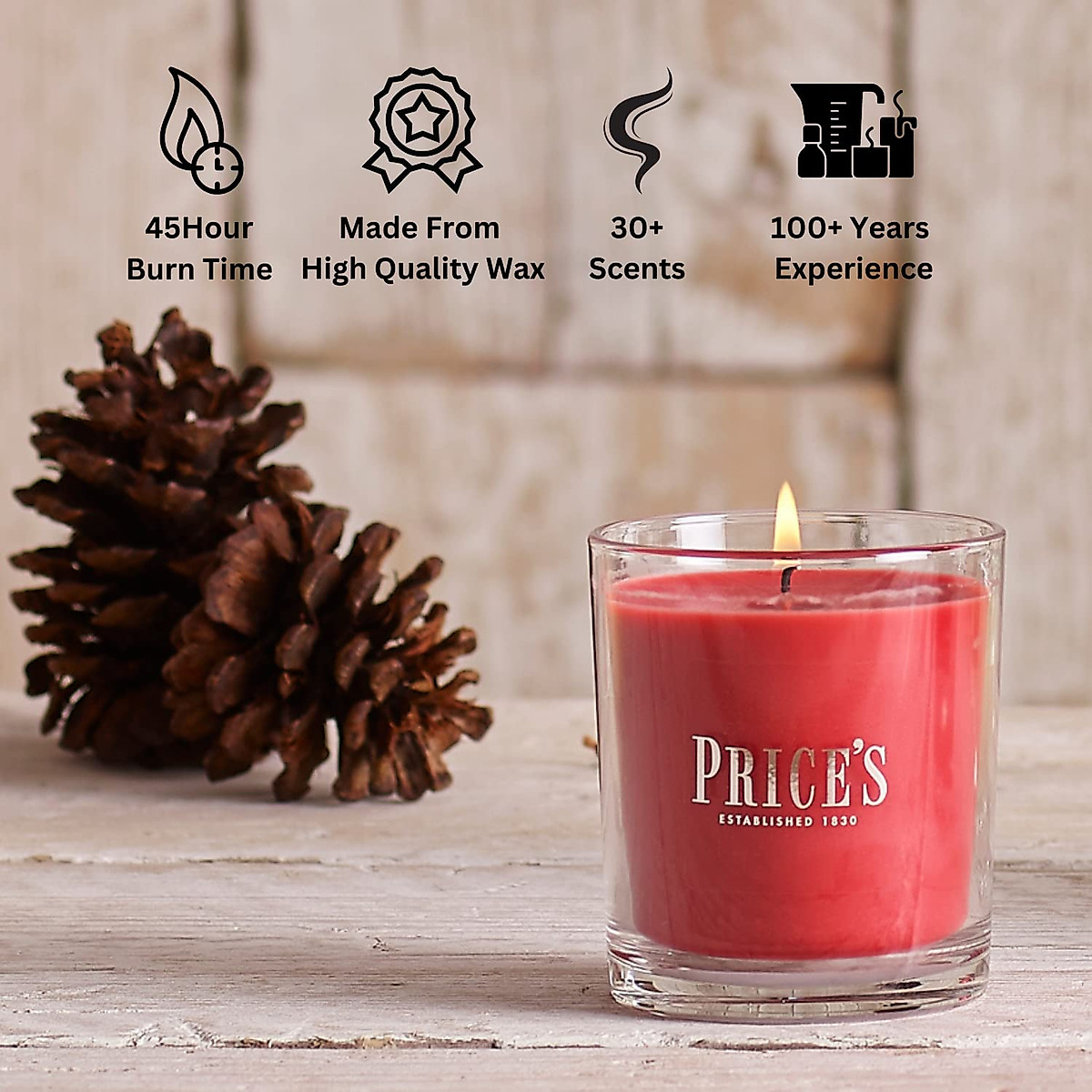 Price's - Vanilla Cupcake Jar Candle - Delicate, Sweet, Delicious Fragrance - Long Lasting Scent - Up to 45 Hour Burn Time