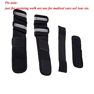 SELMAI Reflective Dog Shoulder Brace Front Leg Brace Canine Elbow Protector Extra Supportive Joint Wrap Arthritis Loss of Stability Helps Wounds Healing Prevents Injuries Sprains Black S