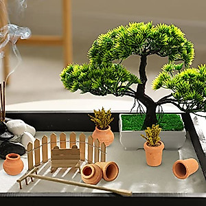 16 PCS Small Mini Clay Pots 0.6 Inch Terracotta Pot Small Flower Pot for Crafts Doll House Flower Pots for DIY Garden Plants and Office Desktop Windowsill Decoration 2 Styles