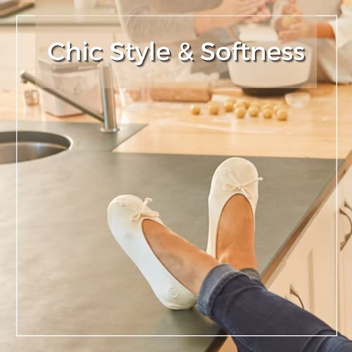 Isotoner Ballerina Slippers for Women – Soft Satin House Shoes with Bow and Suede Sole – Classic Comfy Travel and Bedroom Slippers – Cute Bridal Party Slippers, Black Soft Tie Bow, 6.5-7.5