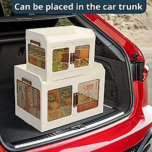 GARPROVM 3 Tier Stackable Storage Bins with Doors and Wheels 42 GAL, Storage Box 168QT Foldable Storage Bins with lids Storage Closet Clothes Organizer Storage Cabinet for Bedroom Living Room