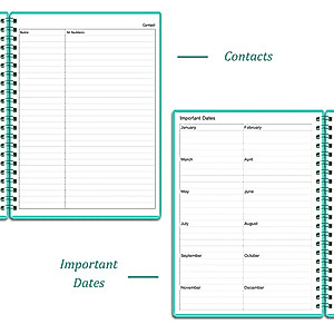 Undated Daily Planner,Undated Planner with Hourly Schedules, 150 Days To Do List Planner, A5 Daily Organizer Notebook to Increase Productivity, 5.8 × 8.2 Inch,Turquoise