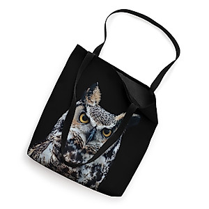 Cute Owl Night Hooting Animal Great Horned Owl Bird Tote Bag