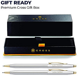 Dayspring Pens Engraved Cross Pen Set | Personalized Cross Classic Century Medalist Pen & Pencil Set. Custom Engraved With Your Name or Message