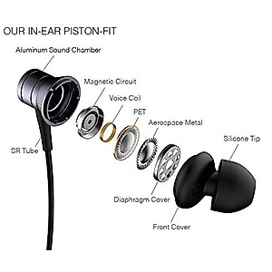 1MORE­ E1009 Piston Fit in-Ear Headphones with Microphone Black