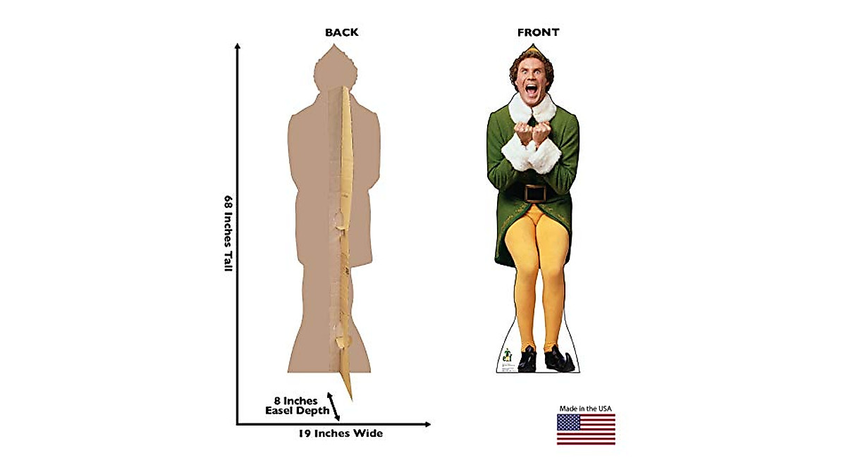 Buddy The Elf Life Size Cardboard Cutout for Holiday & Events