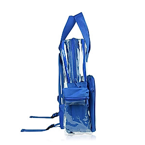 DALIX Wholesale Clear Backpacks Small Book Bags 50 Pcs in Royal Blue