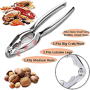 Seafood Crackers Tools Nutcrackers tools, Crab Nut Lobster Crackers Opener Shellfish Lobster Leg Sheller Kitchen Kits Pack of 9…