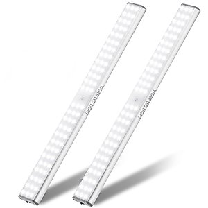 YIGER 78 LED Closet Lights (2 Pack), Under Cabinet Lighting, Rechargeable LED Night Light, Motion Activated. Ideal for Closet, Cabinet, Kitchen,Wardrobe,Cupboard,Hallway,Pantry,etc