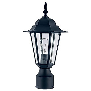 VOLBOZ Outdoor Post Light, Pole Lantern, E26 Base 60W Max, Metal Housing Plus Glass, Wet Location Rated, Bulbs not Included,IP65