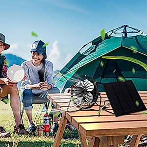 Amikadom #4txL66 Solar Panel Powered Fanmini Ventilatorexhaust Fan for Greenhouse Motorhome House Chicken House Outdoor Ventilation Eq