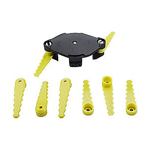 ACFHRL2 AC052N1 2-in-1 Fixed Line and Bladed Head kit Compatible with RYOBI Auto Feed String Trimmers - with String Trimmer Replacement Spool Line & Spool Cap & Serrated Blade - Complete Equipment