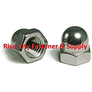 (2) M10-1.25 Fine Thread 10mm 1.25 Acorn/Dome/Cap/Domed Nut Stainless Model-RX-3148