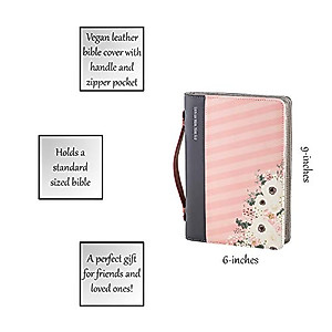 Creative Brands G1875 Joyful Expressions Vegan Leather Bible Cover, 6 x 9-Inch, It is Well