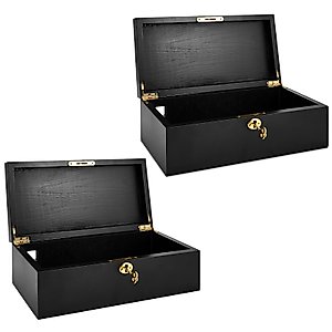 Mifoci 2 Pieces Wooden Adult Man Woman Toy Box Storage with Lock and Key Wooden Storage Box Lockable Keepsake Box Toy Box Organizer Locking for Personal Items, Jewelry, Keepsake