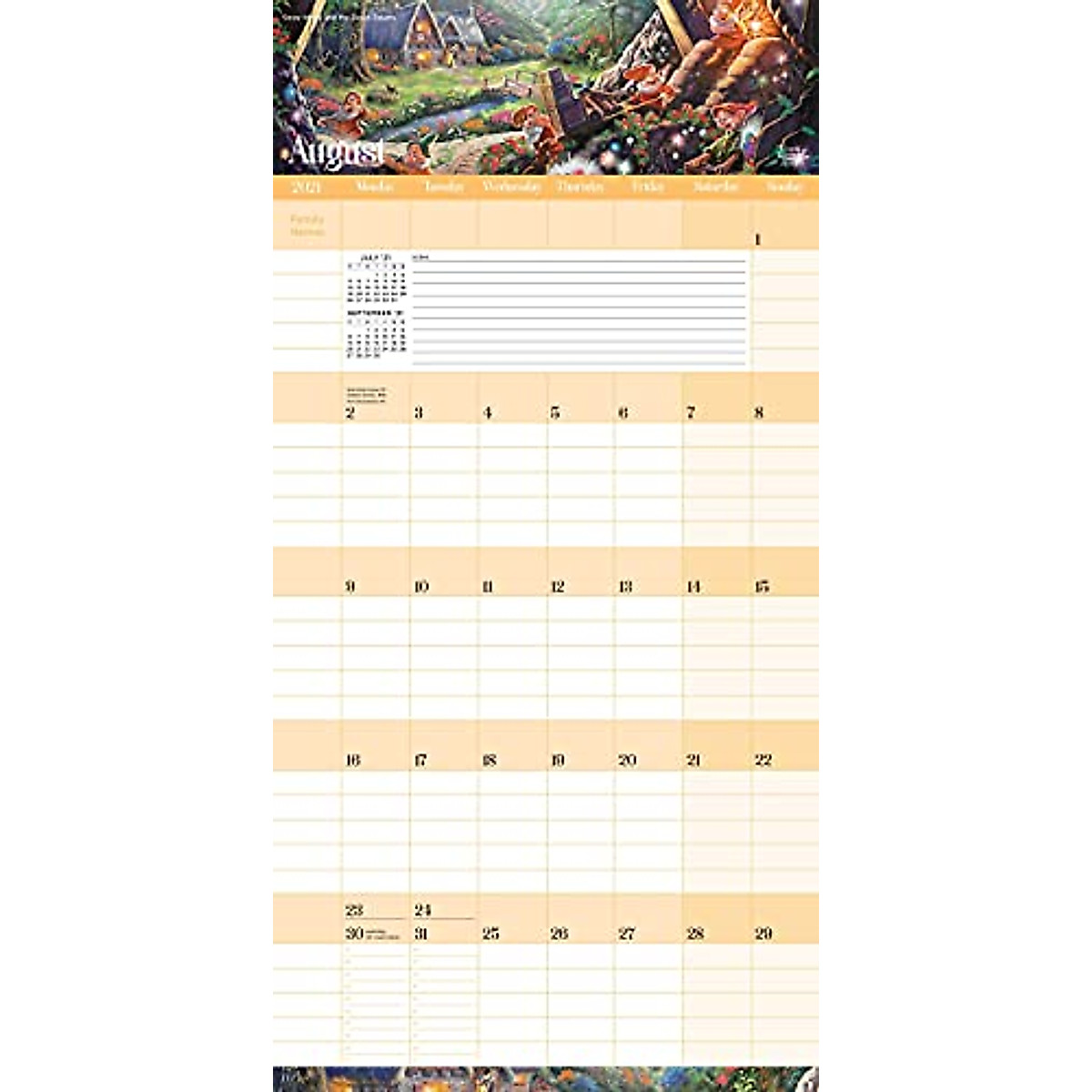 Disney Dreams Collection by Thomas Kinkade Studios: 17-Month 2021–2022 Family Wall Calendar