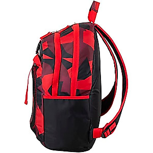 FUEL Backpack with Lunch Box Combo – 18” Two Compartment Water Resistant Durable Adjustable Straps with Side Water Bottle Pockets 2 in 1 Set - Red Camo