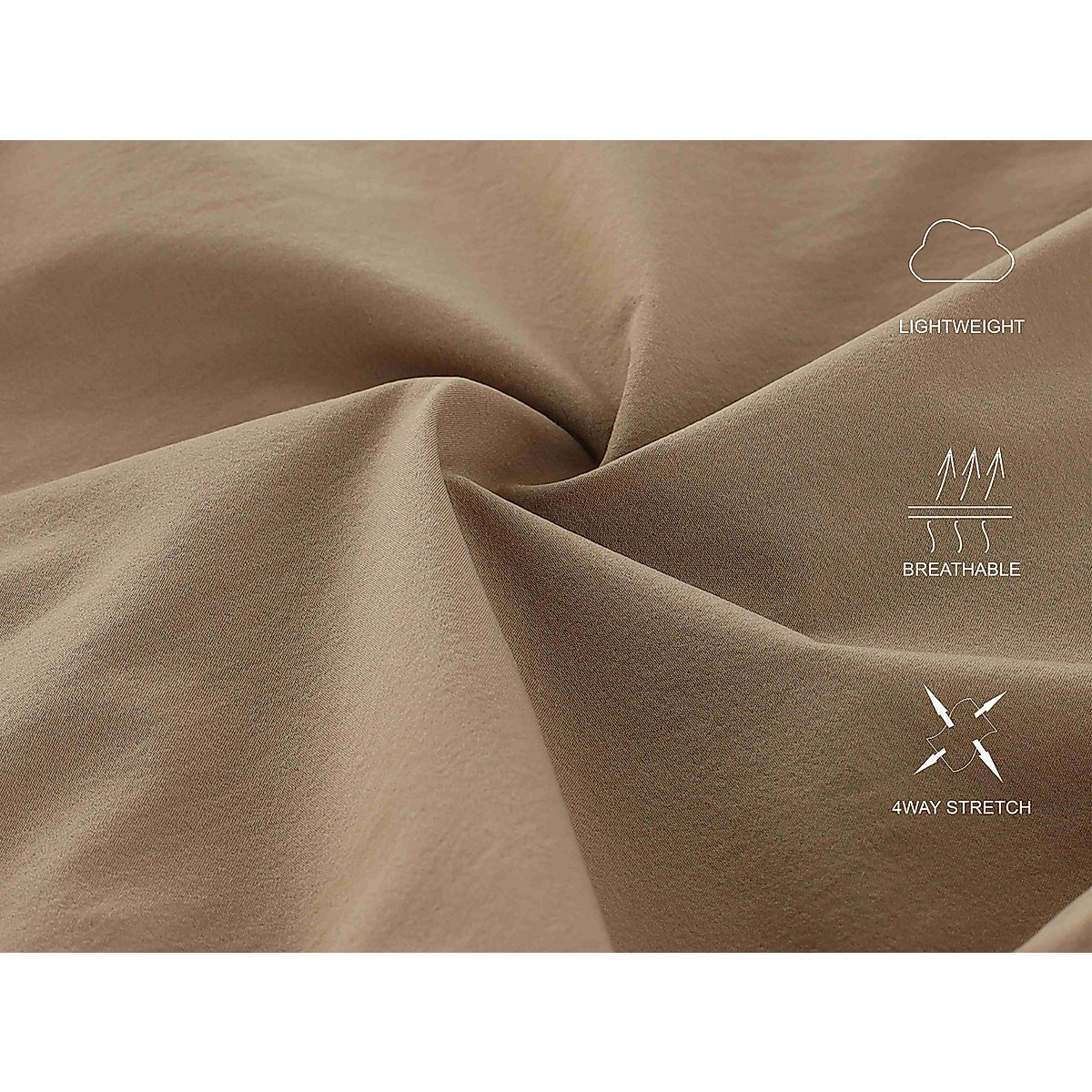 Vetemin Men's Casual Performance Quick Dry Slim Fit Workout Hiking Hybrid Dress Chino Golf Shorts Fresh Army 30