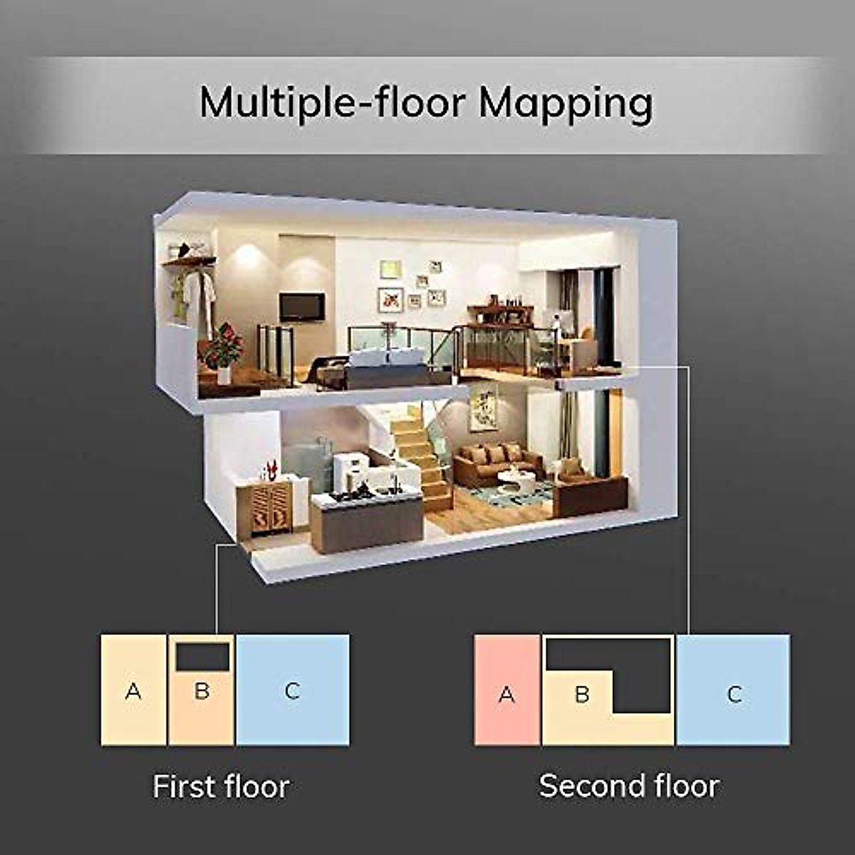 ILIFE A10 Mopping Robot Vacuum Cleaner, Robot Vacuum and Mop Combo, Lidar Navigation,2000Pa Strong Suction,Wi-Fi Connected, Works with Alexa, Multiple-Floor Mapping, for Pet Hair, Hard Floor, Carpets.