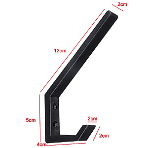 Fonture 2PCS Helmet Holders Plastic Hanging Hooks Wall Mounted Hangers Hat Glove Bag Shoe Clothes Rack-Black