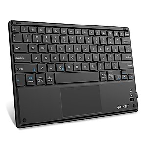 Fintie Ultrathin 4mm Wireless Bluetooth Keyboard with Built-in Multi-Touch Touchpad for iPad, iPhone, Samsung Galaxy, Nexus, Microsoft Surface, HP and Other Bluetooth Devices [Retail Packaging]