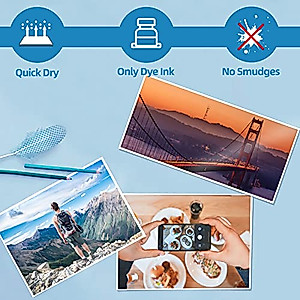 Uinkit 100 Sheets Inkjet Photo Paper Glossy 8.5x11 49lb 180Gsm Professional Photographic Paper Letter Size 8.5mil Instant Dry Suitable for All Ink Printers