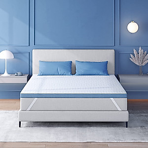 Maxzzz 2 Inch Memory Foam Mattress Topper Twin, Soft Cooling Bed Mattress Topper with Remover Soft Cover, High Density Mattress Pad, Certipur-Us & Oeko-Tex Certified