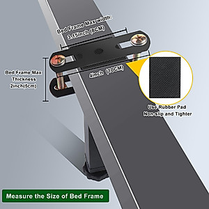 HEYLEAYAR Adjustable Height Bed Frame Support Legs,7.3"-10" Heavy Duty Center Slats Support Leg,Adjustable Height Support Leg for Bed Frame Replacement Parts (2 Pack)