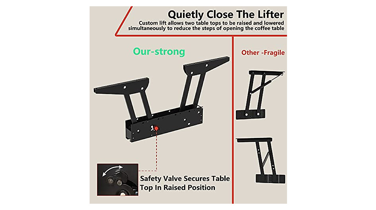 Multi-Function Coffee Table - Lift Top & Storage