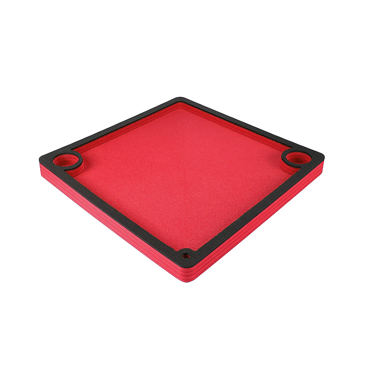 Polar Whale Floating Breakfast Table Serving Buffet Red and Black Tray Drink Holders for Swimming Pool or Beach Party Float Lounge Refreshment Durable Foam UV Resistant with Cup Holders 24 Inches