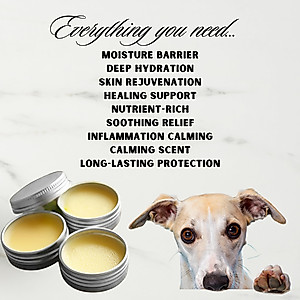 Dog Balm - Natural Paw and Nose Balm for Dogs – Safe if Licked – Vet Formulated Paw Balm - Dog Moisturizer for Paws and Nose - Made in USA