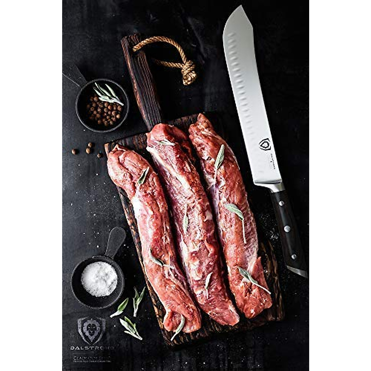 Dalstrong The Gladiator Series Elite Bull Nose Butcher Knife 10" Bundled with Premium Whetstone Kit - #1000/#600 Grit