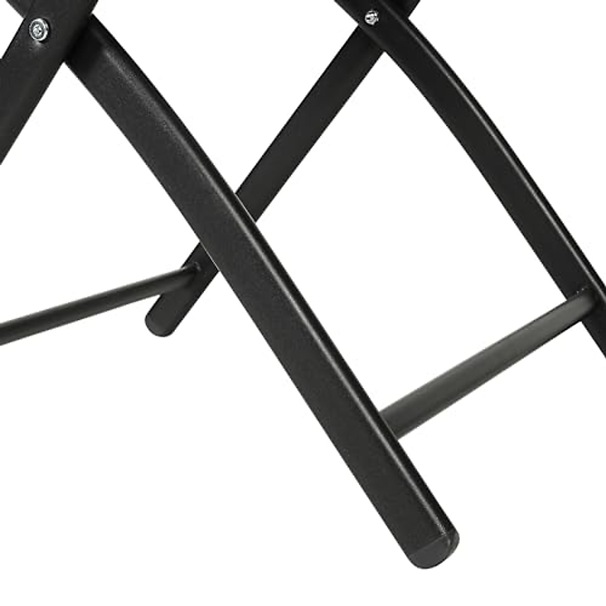 Flash Furniture Brazos Commercial Indoor-Outdoor Folding Chairs, Flex Comfort Backs/Seats, Metal Frames, Portable Lightweight Foldable Design, Set of 2, Black/Black