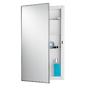 NuTone 781045 Recess Mount Cabinet with Stainless Steel Mirror Frame from The Builder Collecti, Stainless Steel