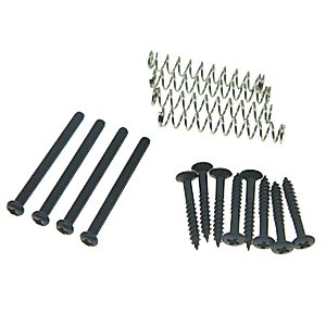 KAISH American Thread Humbucker Pickup Height Screws Humbucker Pickup Ring Pickup Surround Frame Mounting Screws Springs for Gibson/EMG/Seymour Duncan/Dimarzio Black