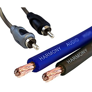 Harmony Audio HA-AK4 Car Stereo Complete 4 Gauge 1800W Amp Amplifier Install Kit - Nickel Plated