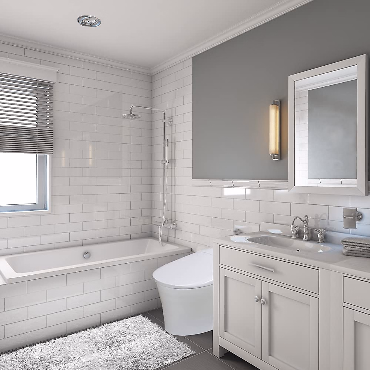 Transolid TL-77780-A Ginger 1-Piece 1.28 GPF Single Flush Elongated Bidet Toilet, White