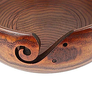Natural Wood Yarn Bowls for Knitting, Indian Rosewood Yarn Holder Yarn Bowls for Knitting, Home Decoration, for Yarn Storage, 14-16CM/18-20CM(18-20CM)