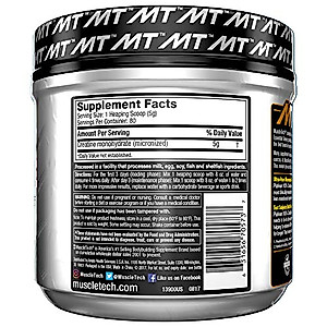 Creatine Monohydrate Powder | MuscleTech Platinum | Pure Micronized | Muscle Recovery + Builder for Men & Women | Workout Supplements | Unflavored (80 Servings)
