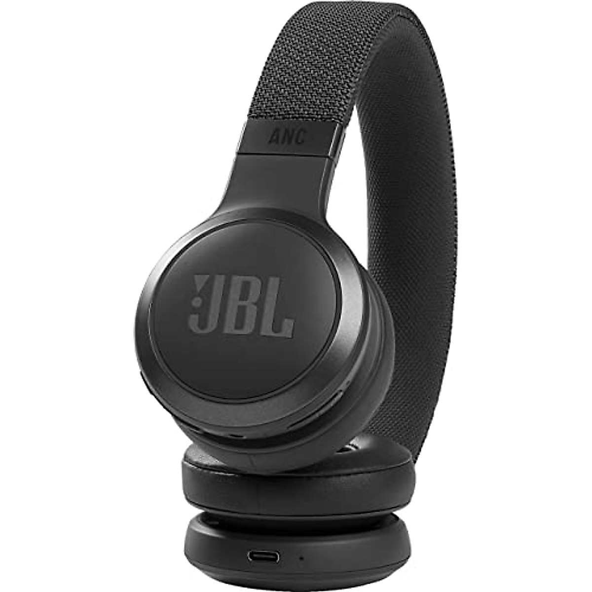 JBL Live 460NC Wireless On-Ear Noise-Cancelling Headphones Bundle with Carrying Case (Black)