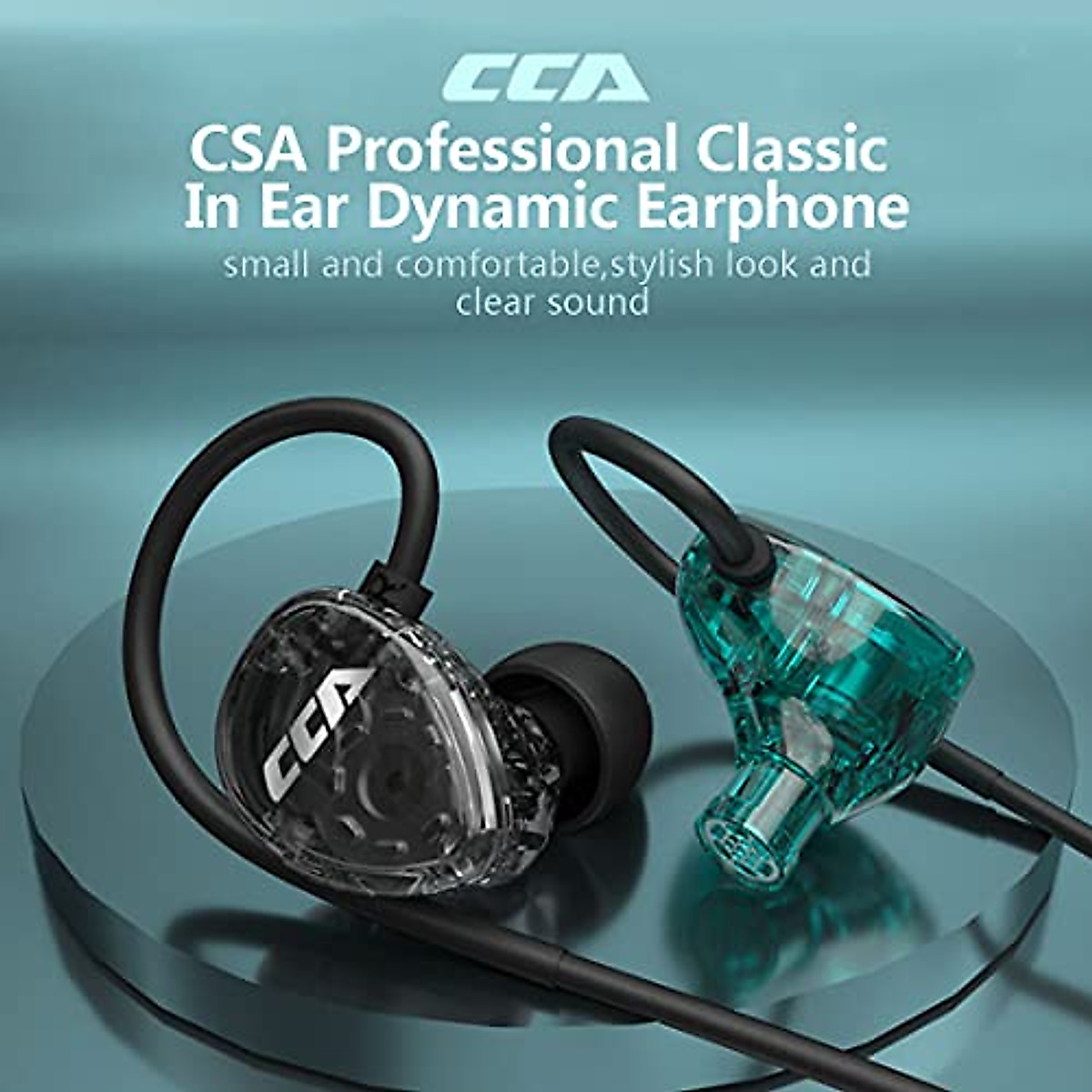 CCA CSA 1DD in Ear Earphone Wired Stereo Sport Earbuds Headphone Clear Sound Lightweight Comfort Wearing Earphone with 3.5mm Jack