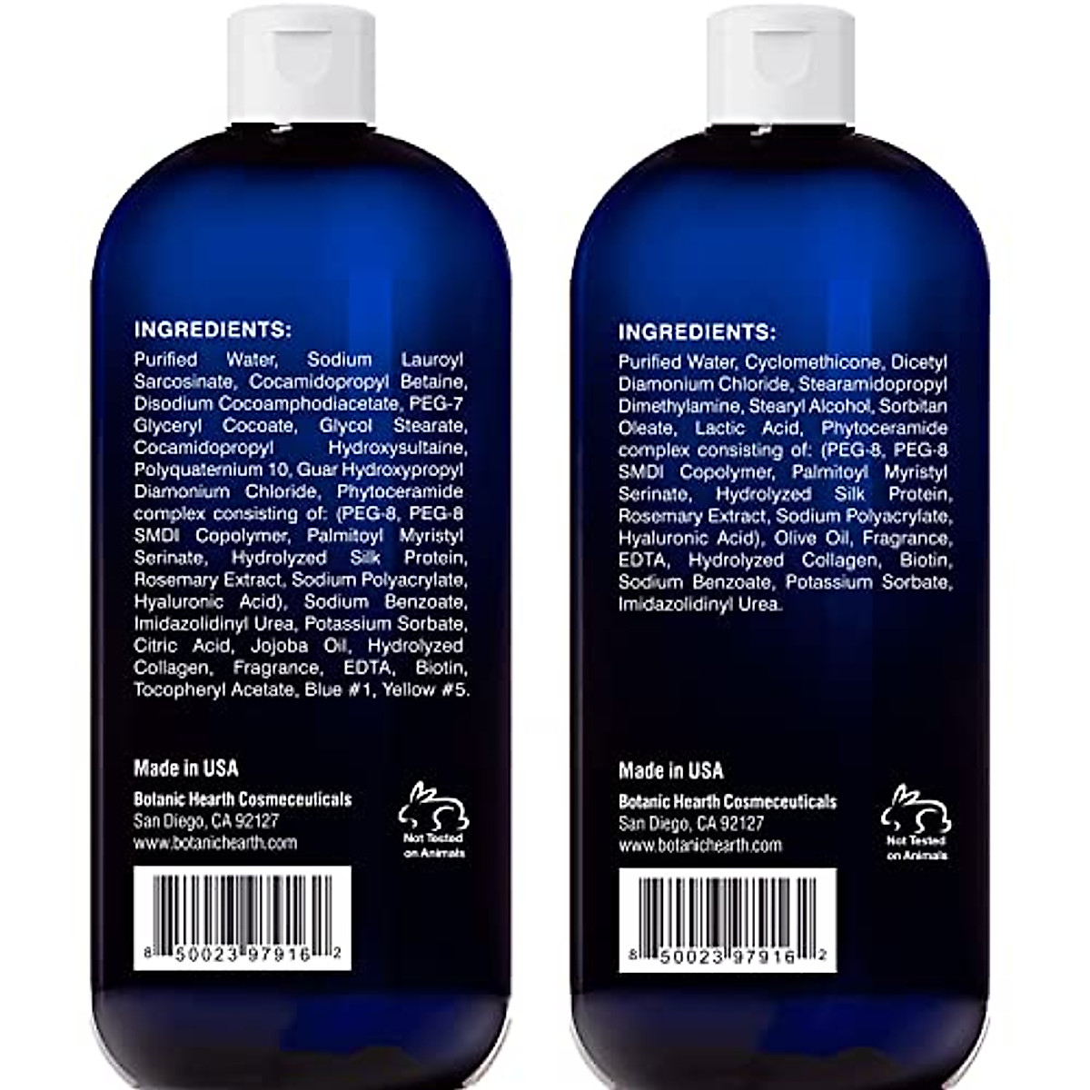 Botanic Hearth Hair Bond Treatment Shampoo and Conditioner - For Dry Damaged and Color Treated Hair - Helps Hair Growth, Thickening & Shine - Sulfate Free - For Men & Women - USA Made - 16 floz each