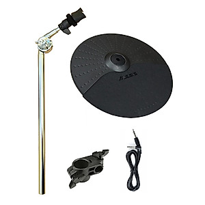Alesis Surge/Command 10 Inch Cymbal with Choke, 21 Inch Cymbal Arm, Clamp and Silverline Audio 10ft Connection Cable Bundle