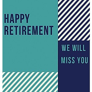 Happy Retirement Guest Book (Hardcover): Guestbook for retirement, message book, memory book, keepsake, retirement book to sign