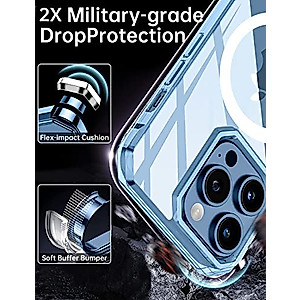 Kakalux [for iPhone 13ProMax Phone case,Magnetic case for The iPhone 13ProMax is magsafe Compatible,Slim and Offers Military Grade Drop Protection for The iPhone 13ProMax (6.7'')- Blue.