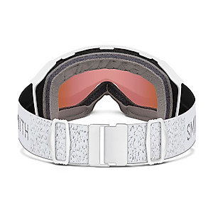 SMITH 4D MAG S Goggles with ChromaPop Lens – Performance Snowsports Goggles with Easy Lens Change Technology for Skiing & Snowboarding – White Chunky Knit + Everyday Rose Gold Mirror Lens